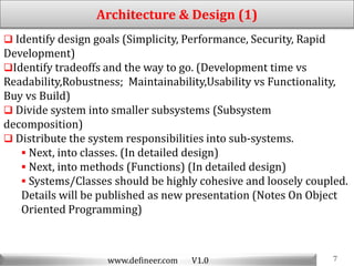 Notes on software engineering | PPT