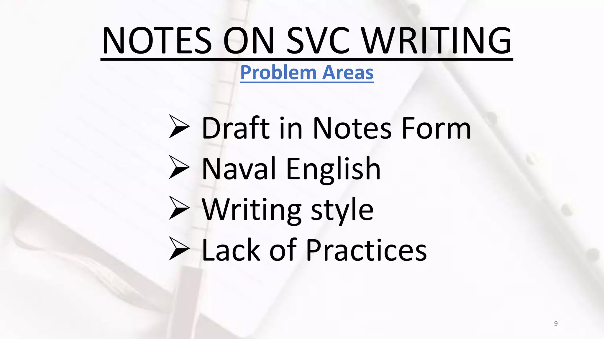 Notes On Svc Writing Pptx