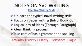 Notes On Svc Writing Pptx Education