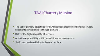 NOTES ON TAAI ,TAFI AND IATO | PPTX