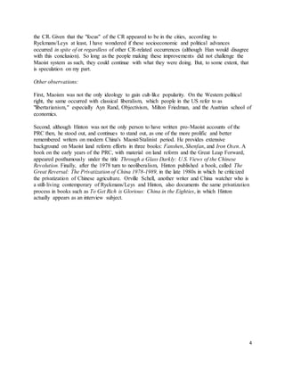 Notes on the Cultural Revolution in China | DOCX | Genealogy and ...