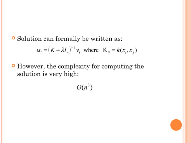 Notes On The Low Rank Matrix Approximation Of Kernel Ppt