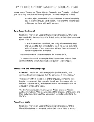 Notes On Usool Al Fiqh | PDF