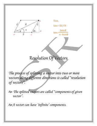 Notes on vectors | DOCX