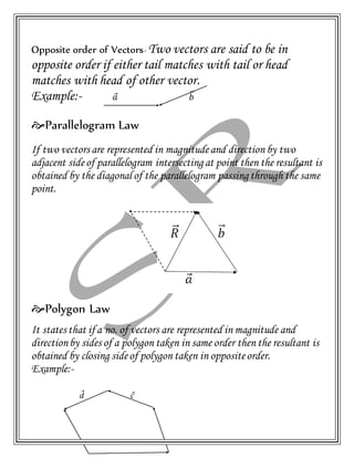 Notes on vectors | DOCX