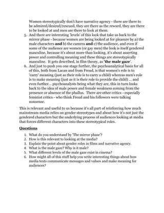 Notes on visual pleasure and narrative cinema | PDF