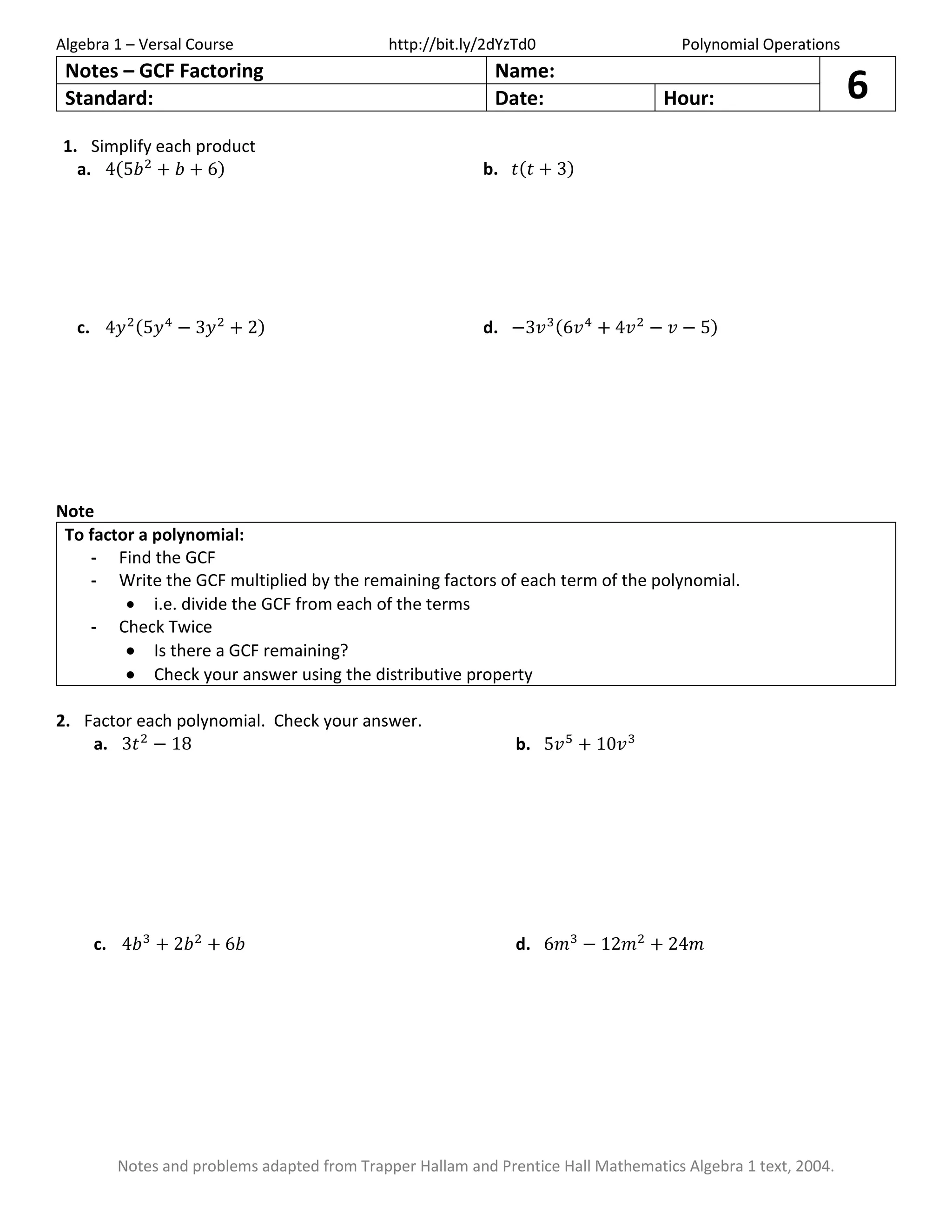 Polynomial Operations | PDF | Homework and Study | Education