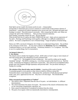 Notes physicalhealing | DOC | Christianity | Religion & Spirituality