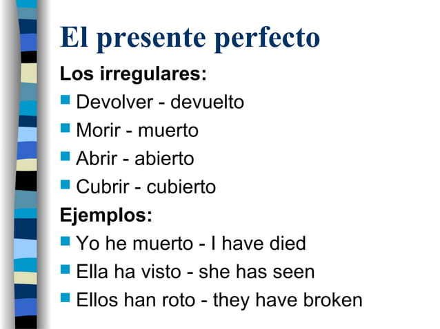 Present Perfect Notes | PPT | Free Download