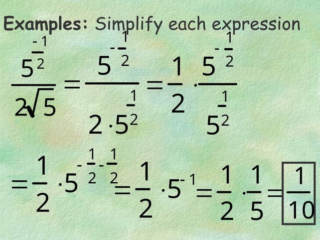 Rational Expressions and Exponents in Algebra | PPT