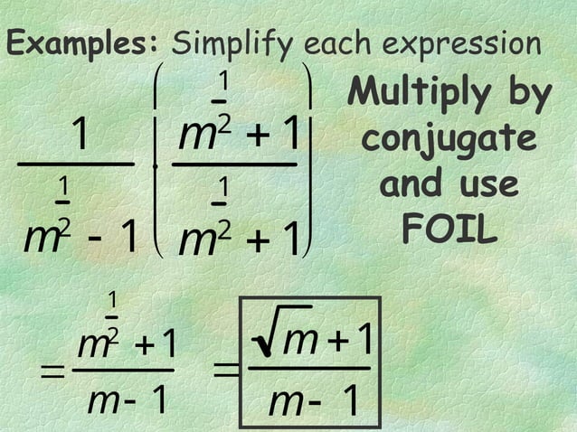 Rational Expressions and Exponents in Algebra | PPT
