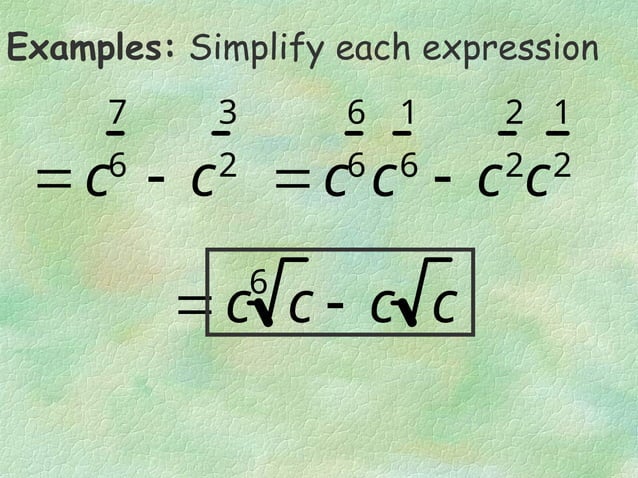 Rational Expressions and Exponents in Algebra | PPT