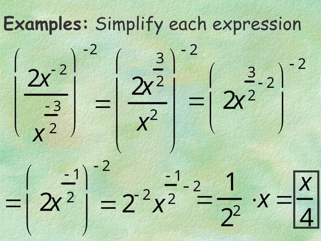 Rational Expressions and Exponents in Algebra | PPT