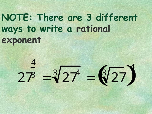 Rational Expressions and Exponents in Algebra | PPT