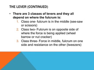 Notes simple machines | PPTX