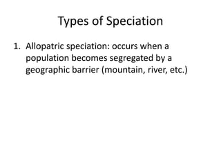 Notes speciation | PPTX | Biological Sciences | Science