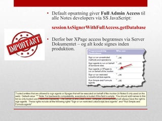 Notes til XPage på 1 time | PPTX