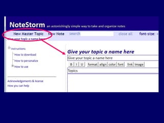 Note Storm Tutorial | PPT