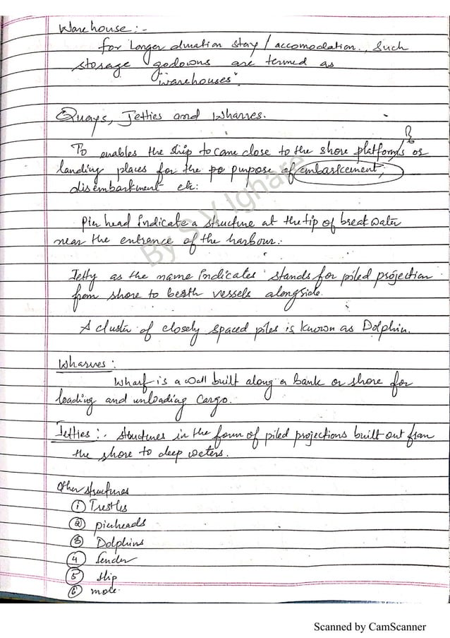 Notes - transportation engineering, railway, dock and harbour | PDF