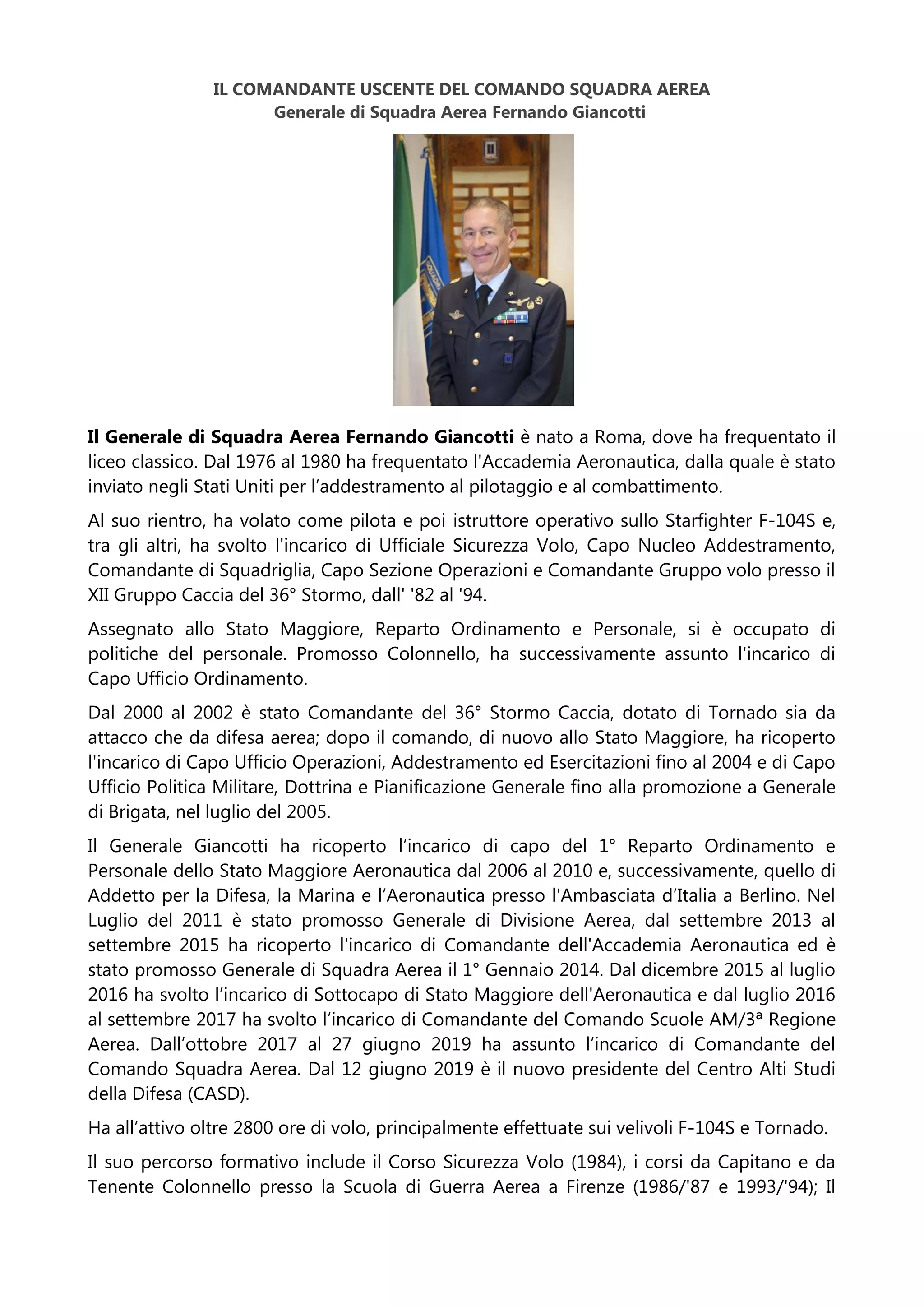 Note sul Comando Squadra Aerea - ROMA | PDF | Aviation Industry ...
