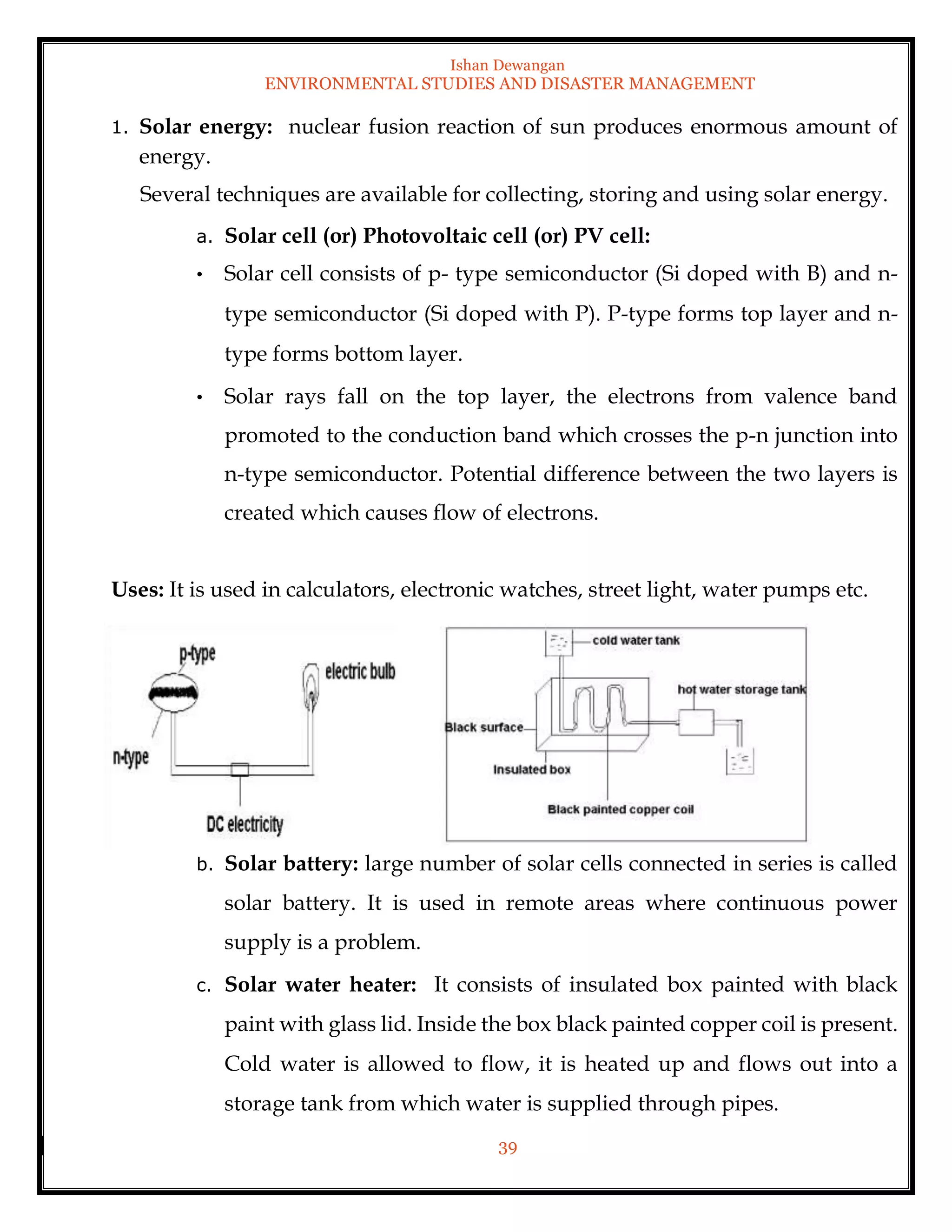 Environmental studies and disaster management notes AFOR5221 | PDF