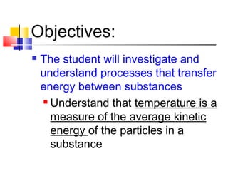 Notes yb lab 1 and lab 2 hot and cold and tracking the heat | PPT