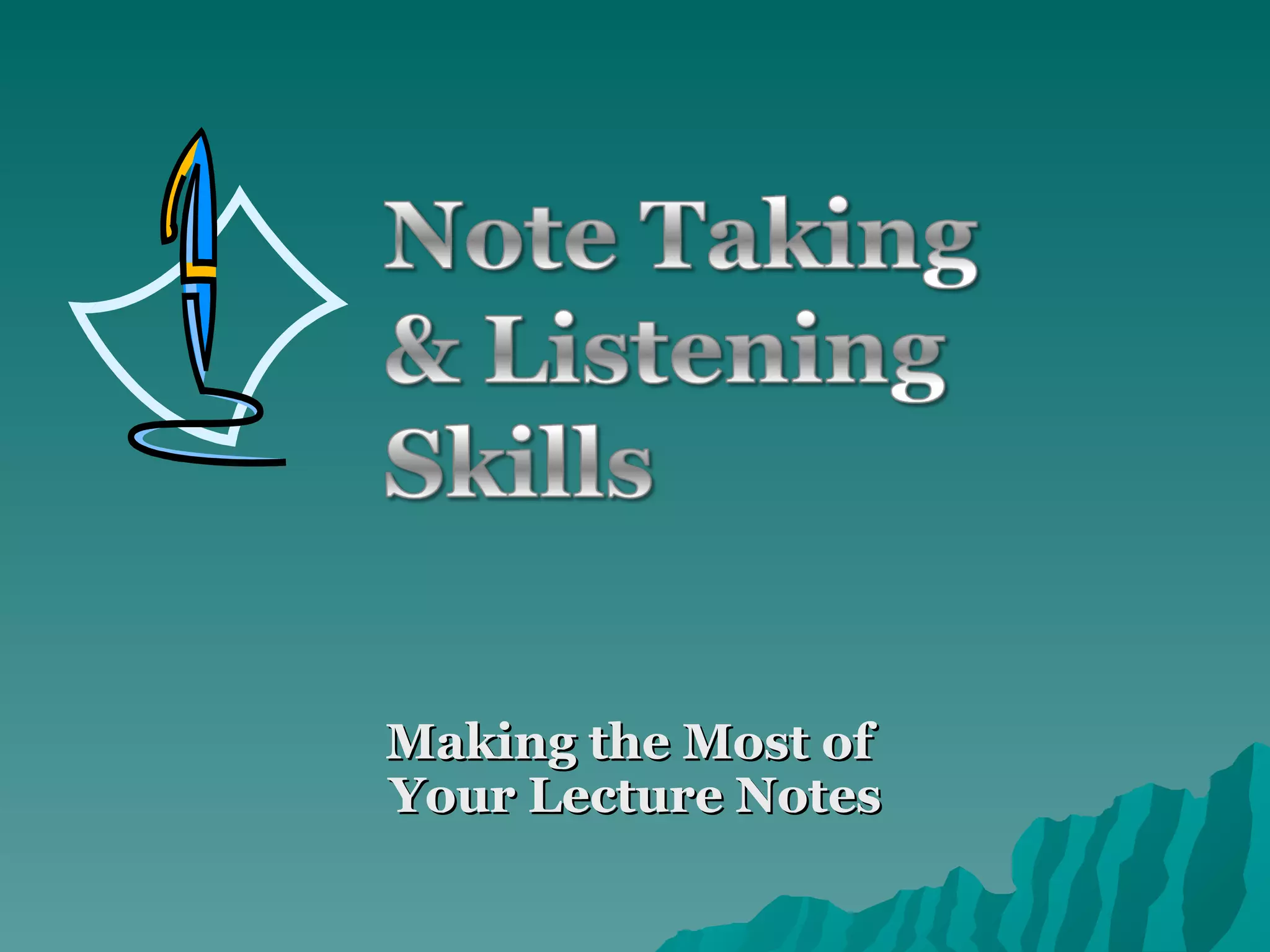 Note taking | PPT