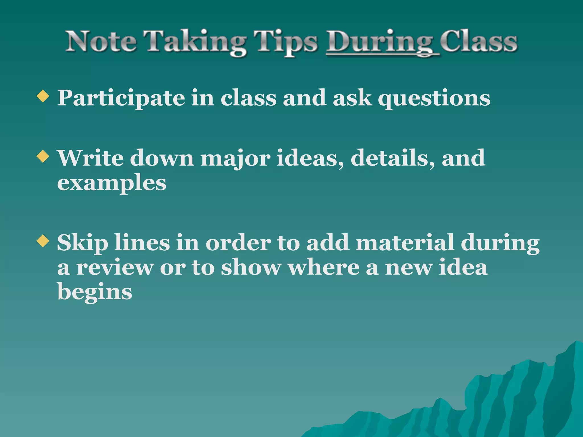 Note taking | PPT
