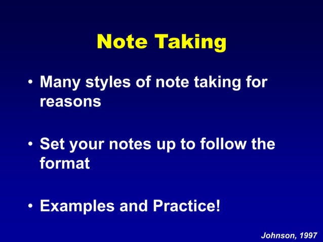 Note taking | PPT