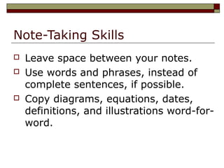 Note Taking | PPT