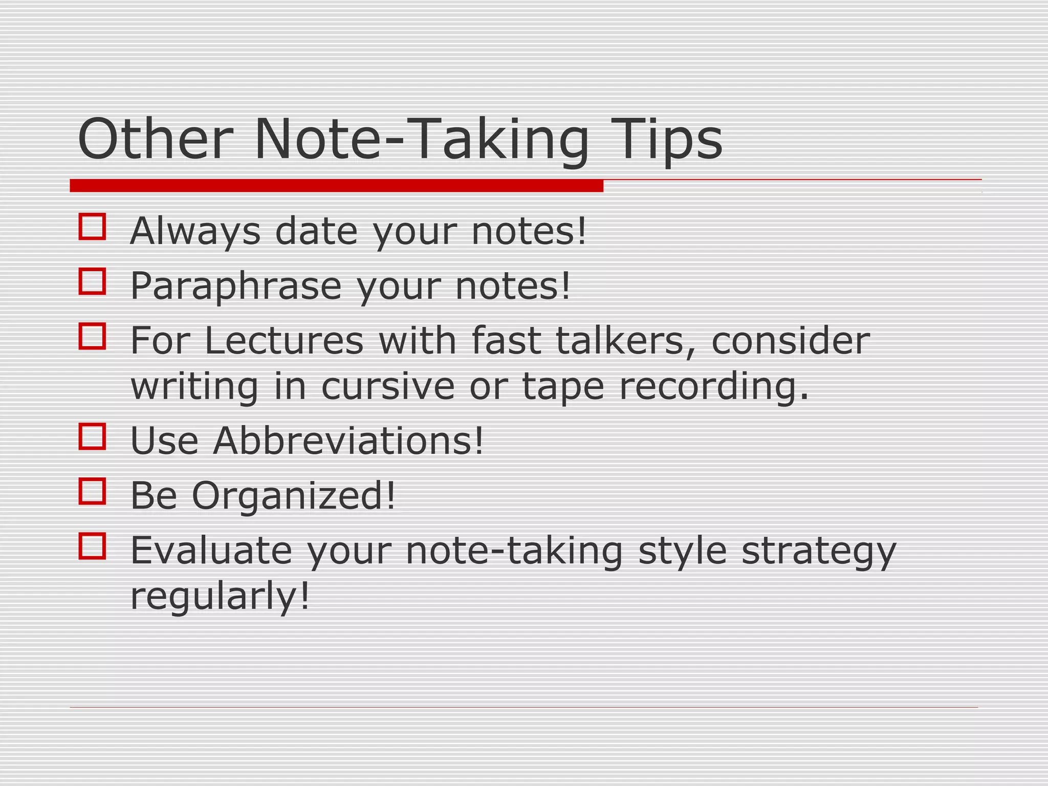 Note taking | PPT