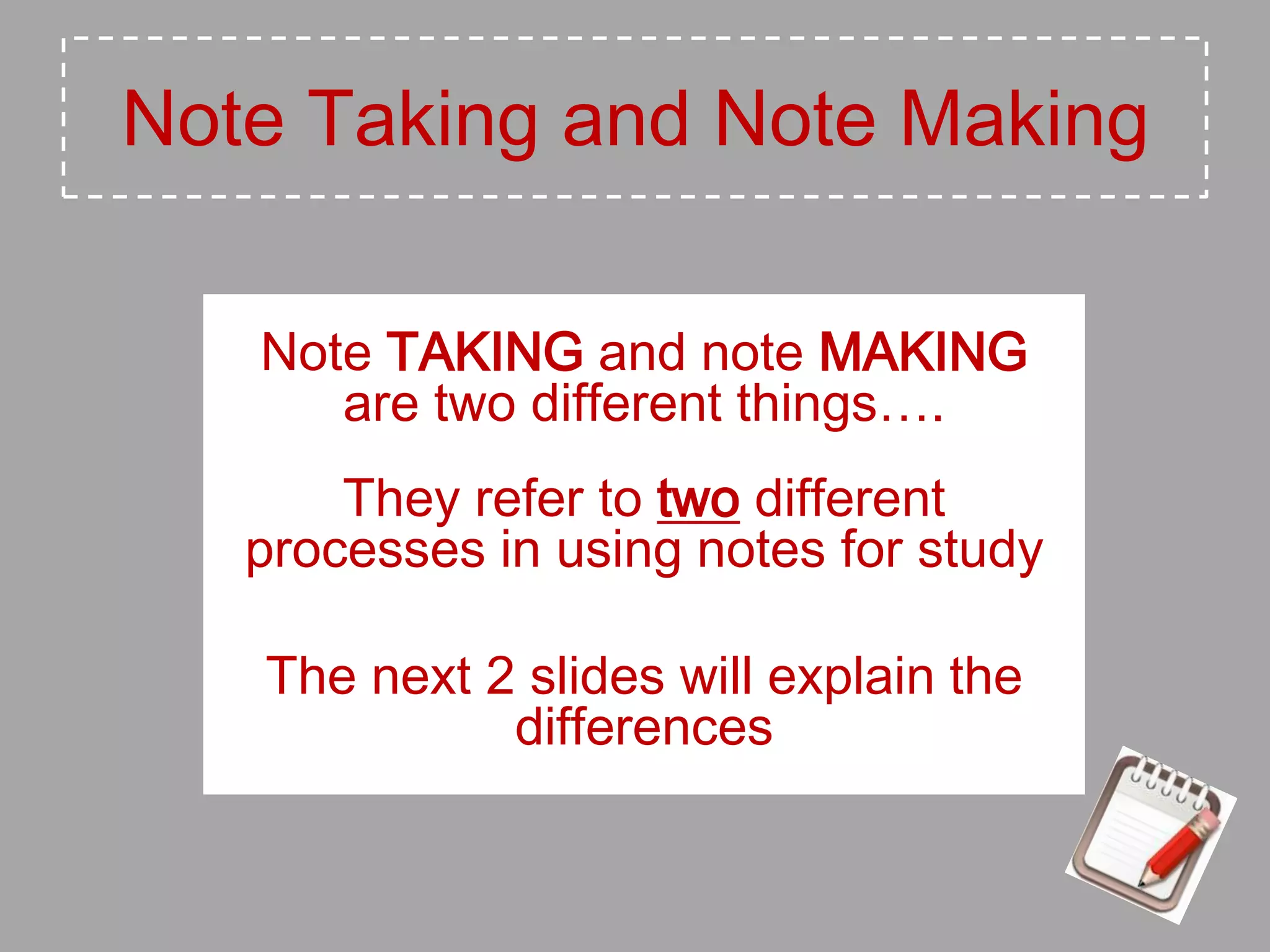 Note Taking for Students | PPTX