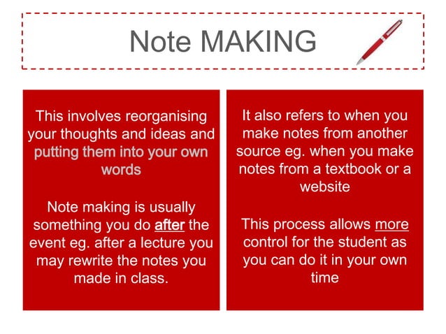 Note Taking for Students | PPTX