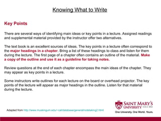 Note taking | PPT