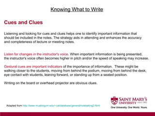 Note taking | PPT