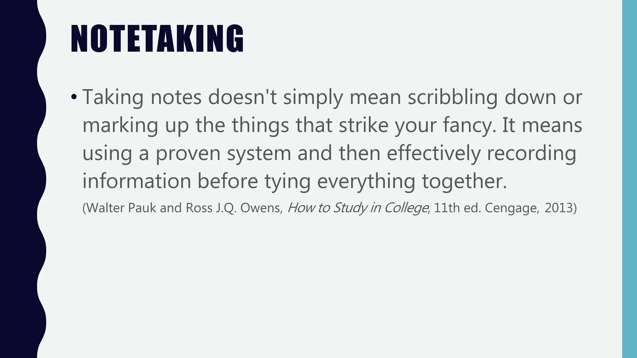 Note taking | PPT