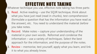 Note taking | PPT