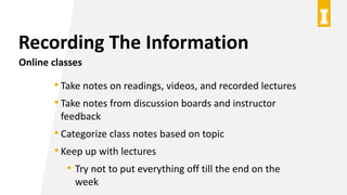 Notetaking - INTR 101 Spring 1 2021 | PPTX | Homework and Study | Education