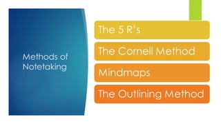 Notetaking.pdf | Educational Assessment | Education