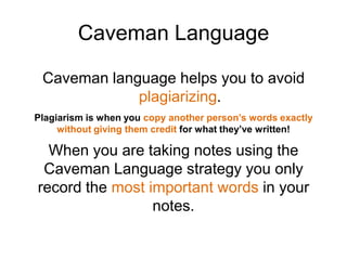 Note taking caveman | PPTX