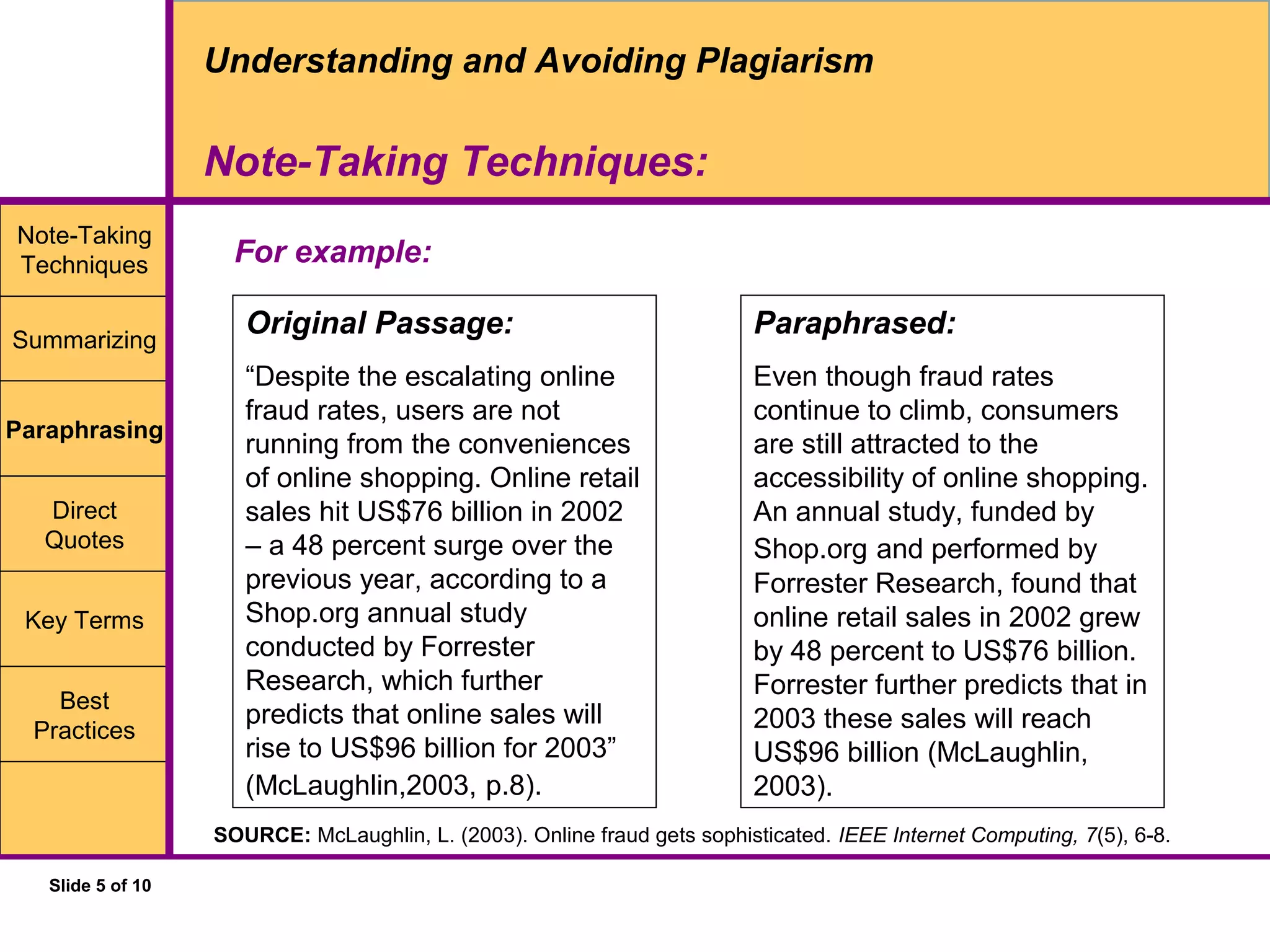 Note-Taking Techniques | PPT