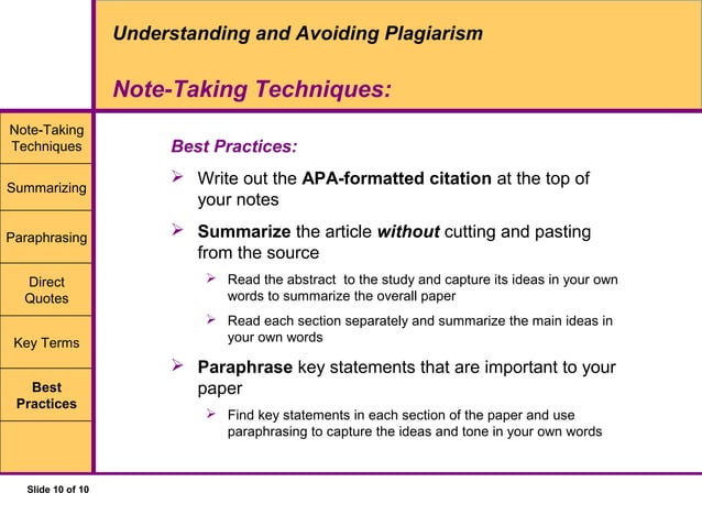 Note-Taking Techniques