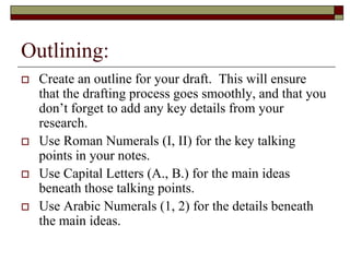 Note taking and outlining | PPT