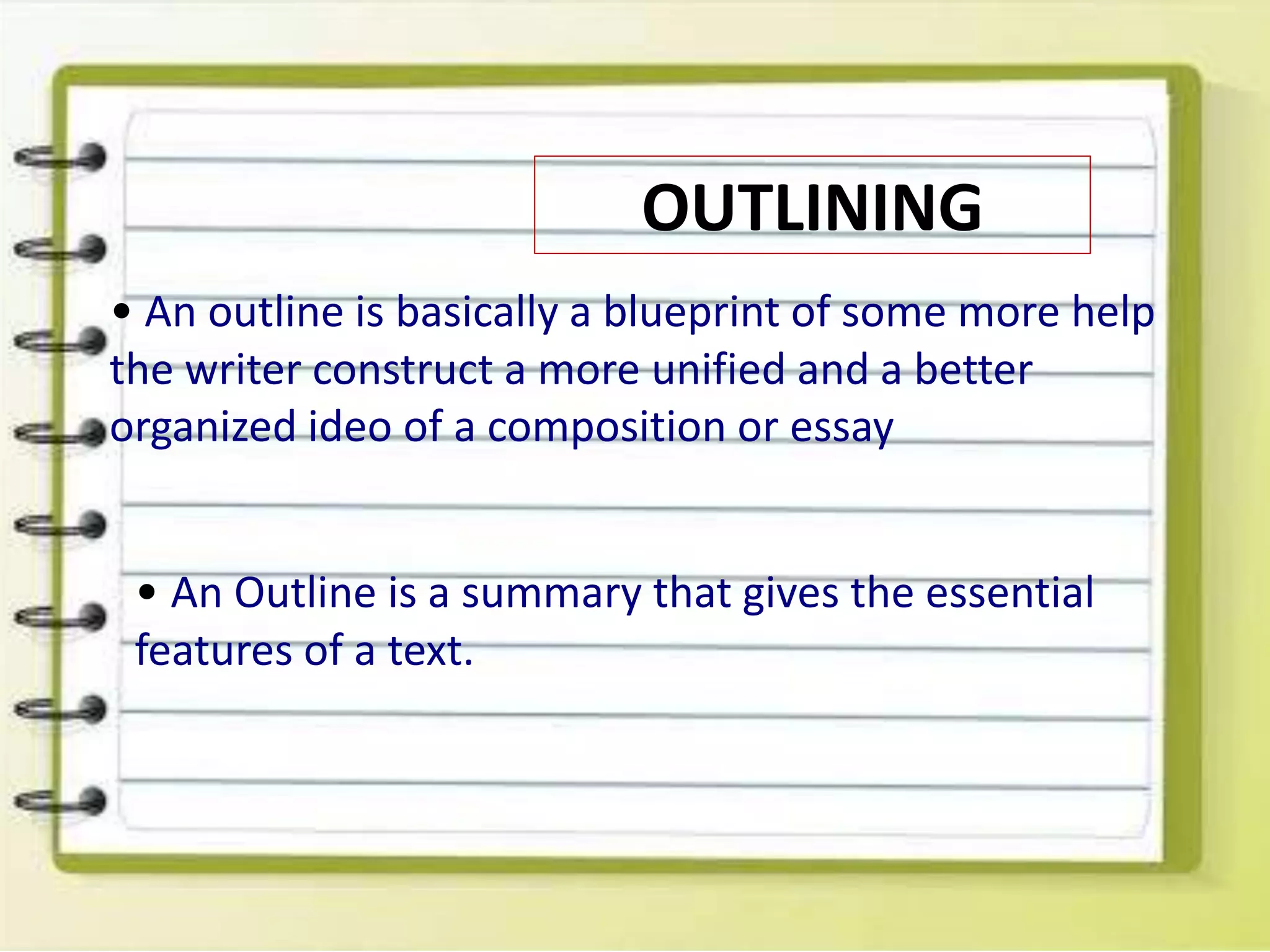 Note taking and outlining | PPTX