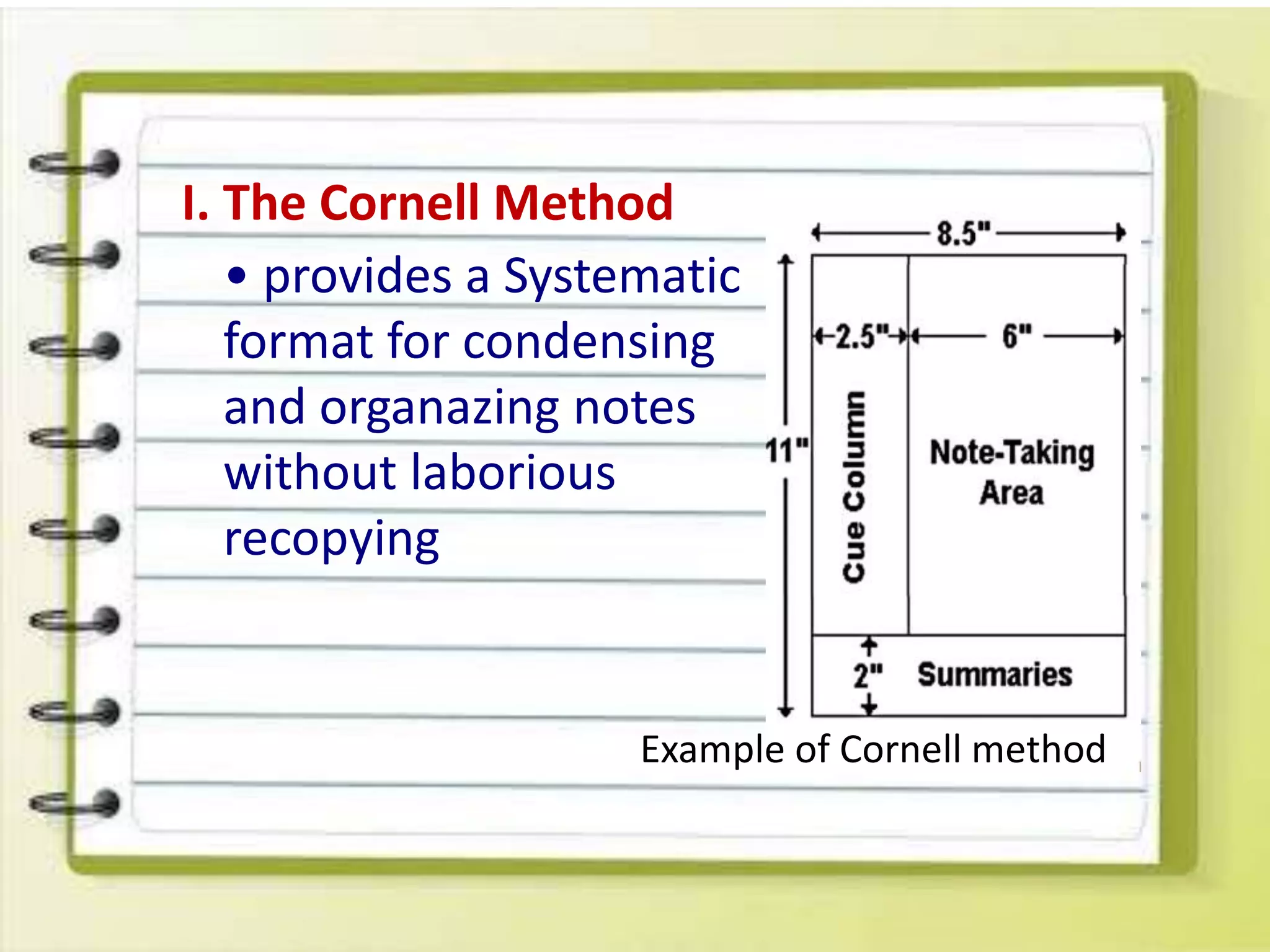 Note taking and outlining | PPTX