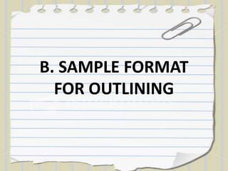 Note taking and outlining | PPTX