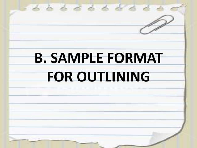 Note taking and outlining | PPTX | Education