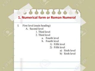 Note taking and outlining | PPTX