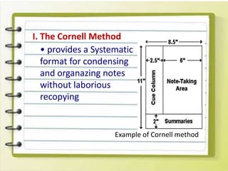 Note taking and outlining | PPTX