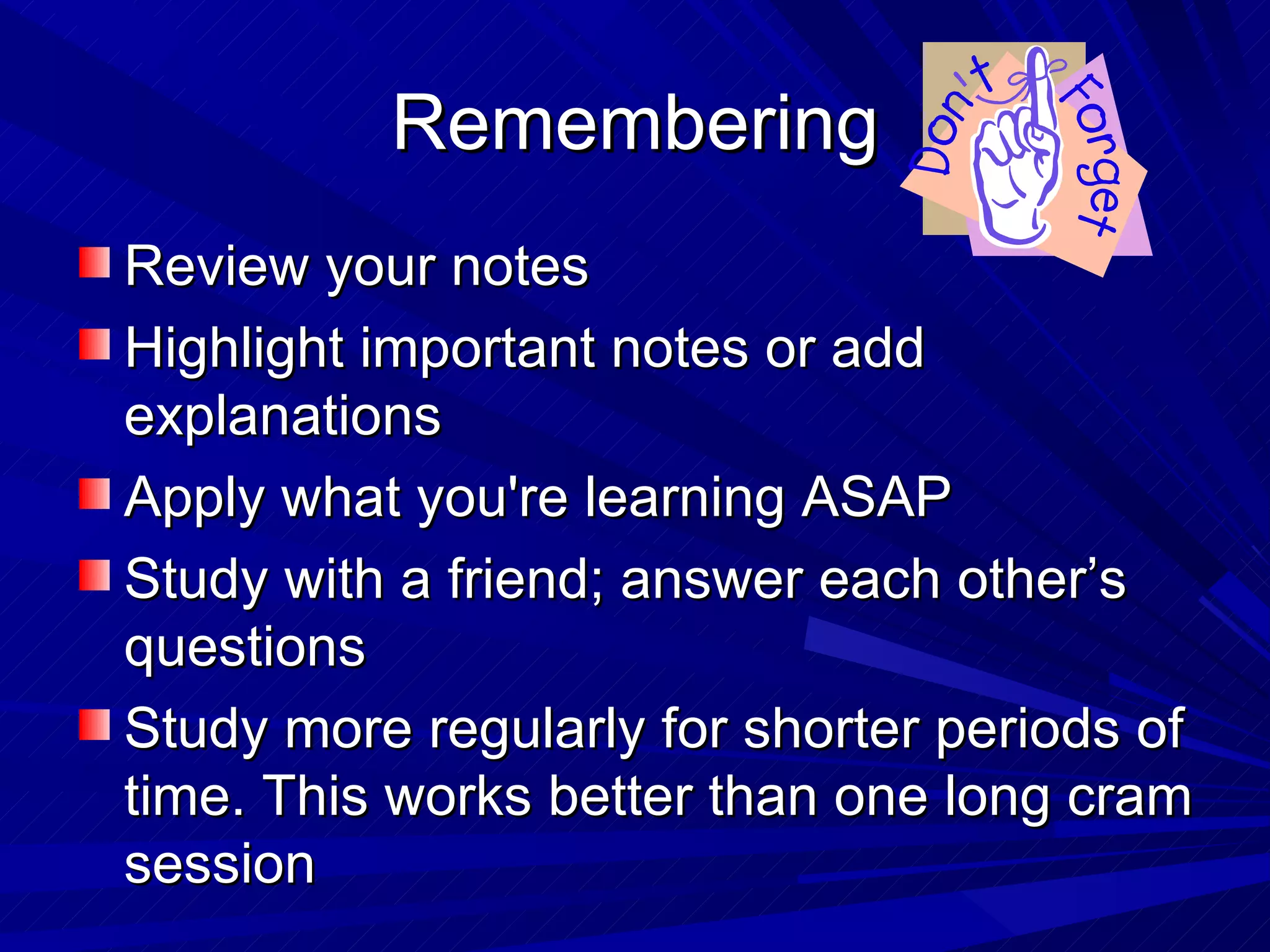 Note taking and study skills | PPT